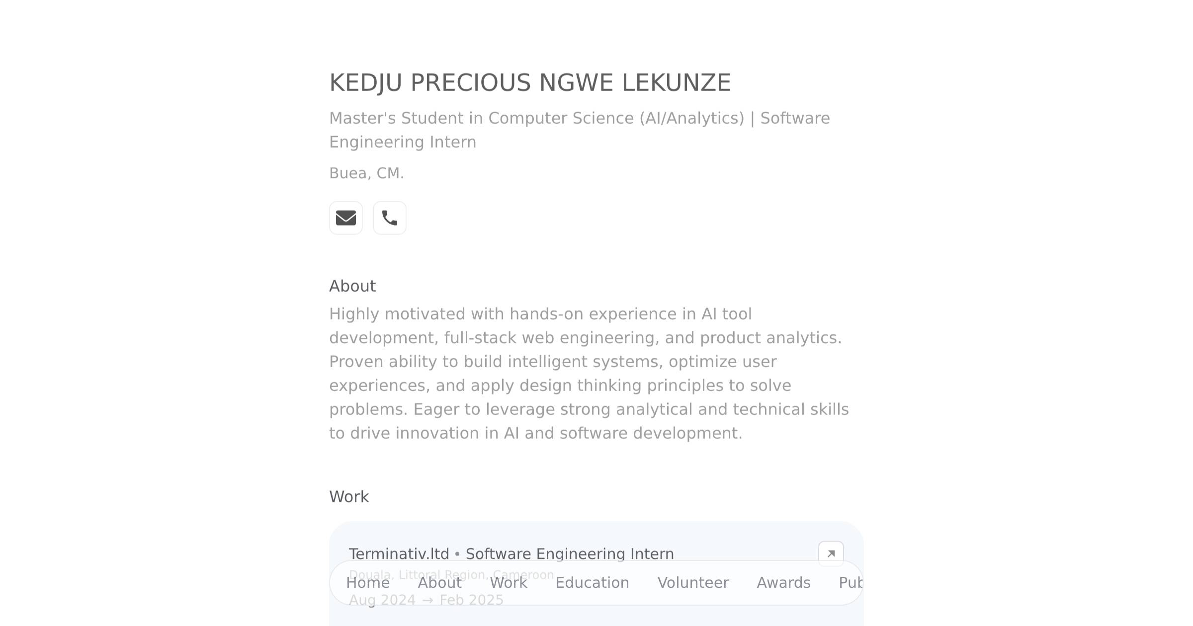 Kedju Precious Ngwe Lekunze - Master's Student In Computer Science (ai/analytics) | Software ...