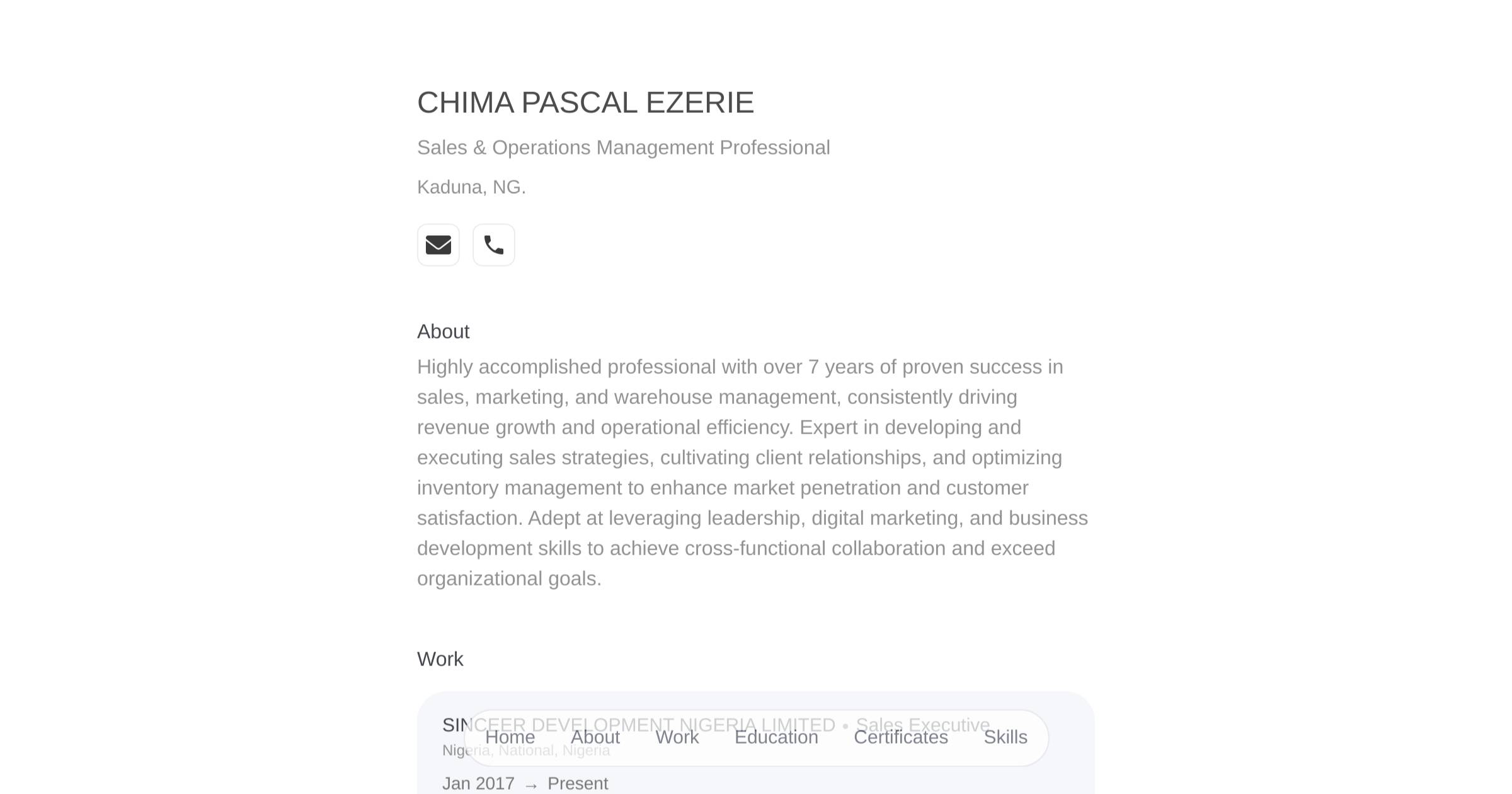 CHIMA PASCAL EZERIE