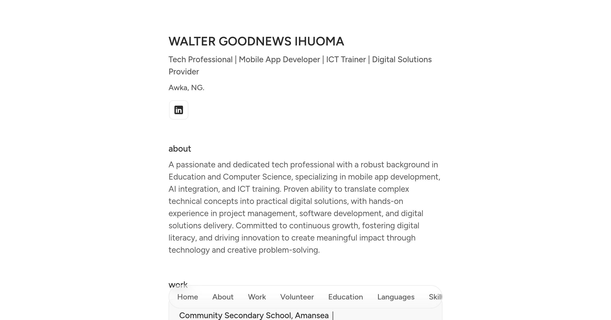 WALTER GOODNEWS IHUOMA
