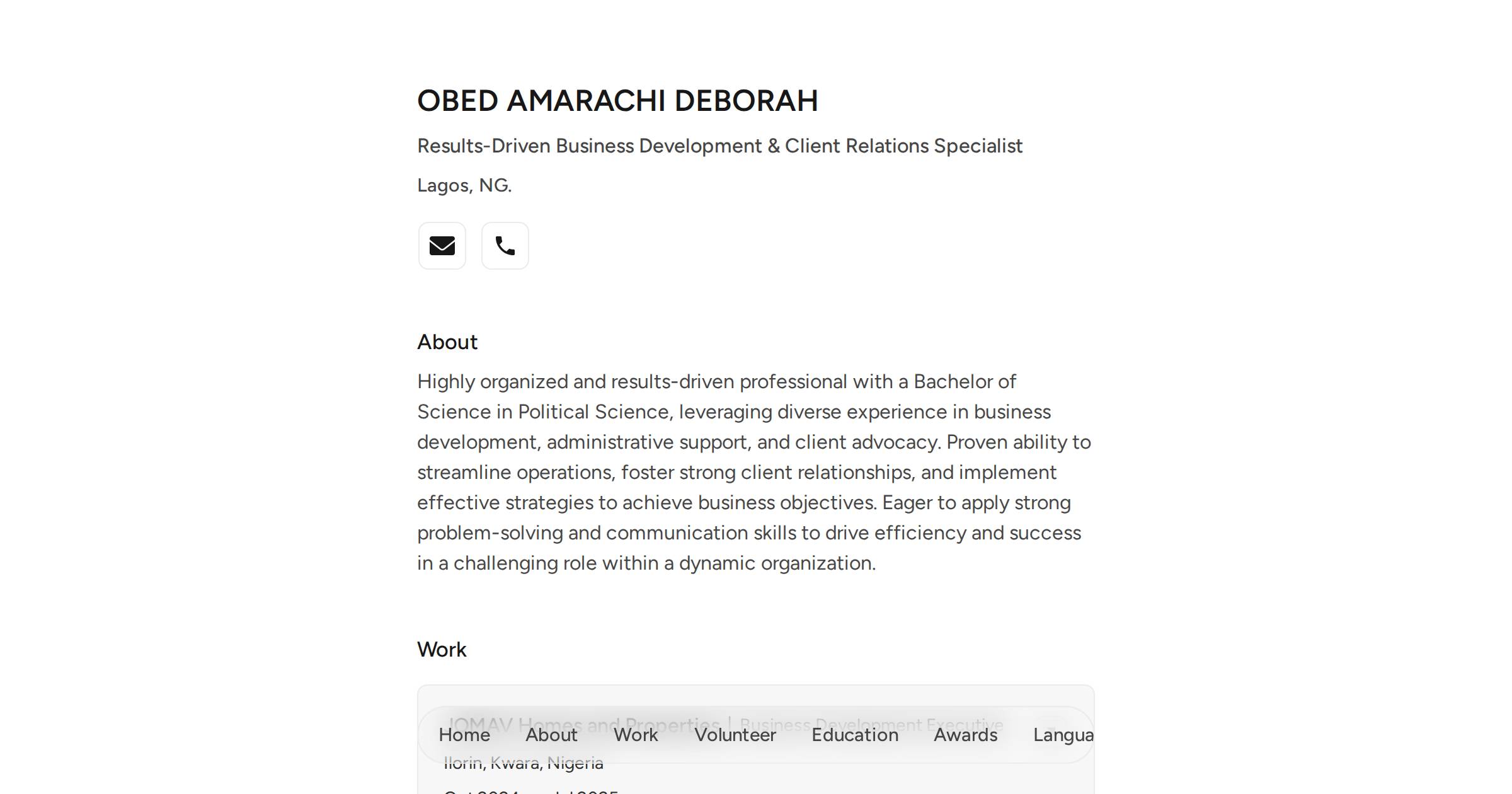 OBED AMARACHI DEBORAH