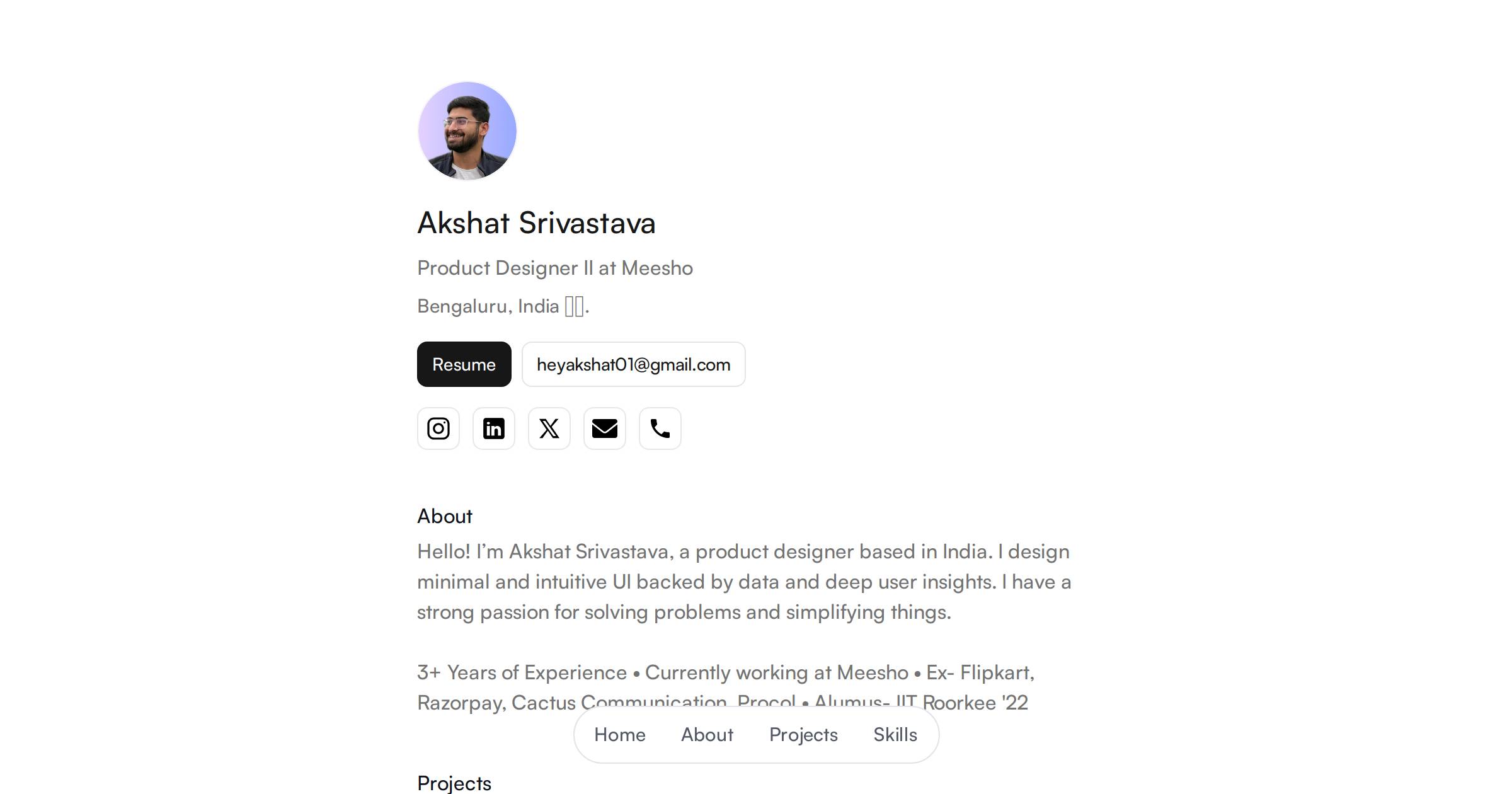 Akshat Srivastava - Product Designer II at Meesho