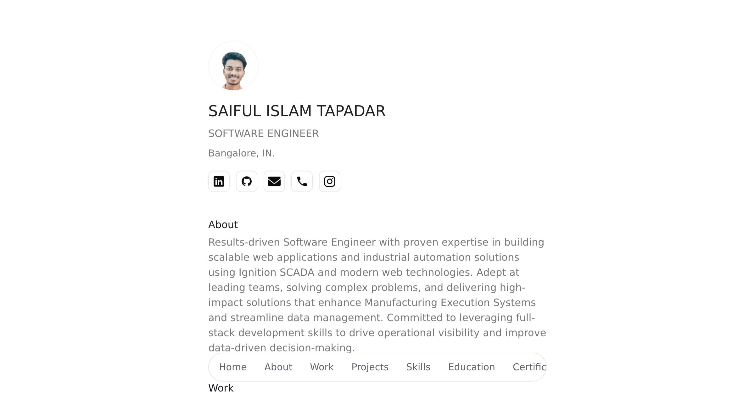 Saiful Islam Tapadar - Software Engineer - SOFTWARE ENGINEER
